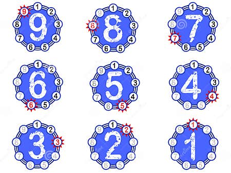 Chart Countdown - Blue stock vector. Illustration of count - 3523614