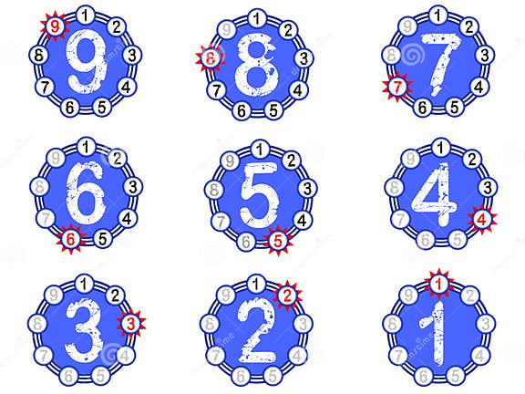 Chart Countdown - Blue stock vector. Illustration of count - 3523614