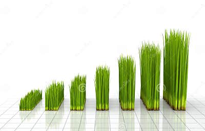 Chart Created with Green Grass Stock Illustration - Illustration of ...