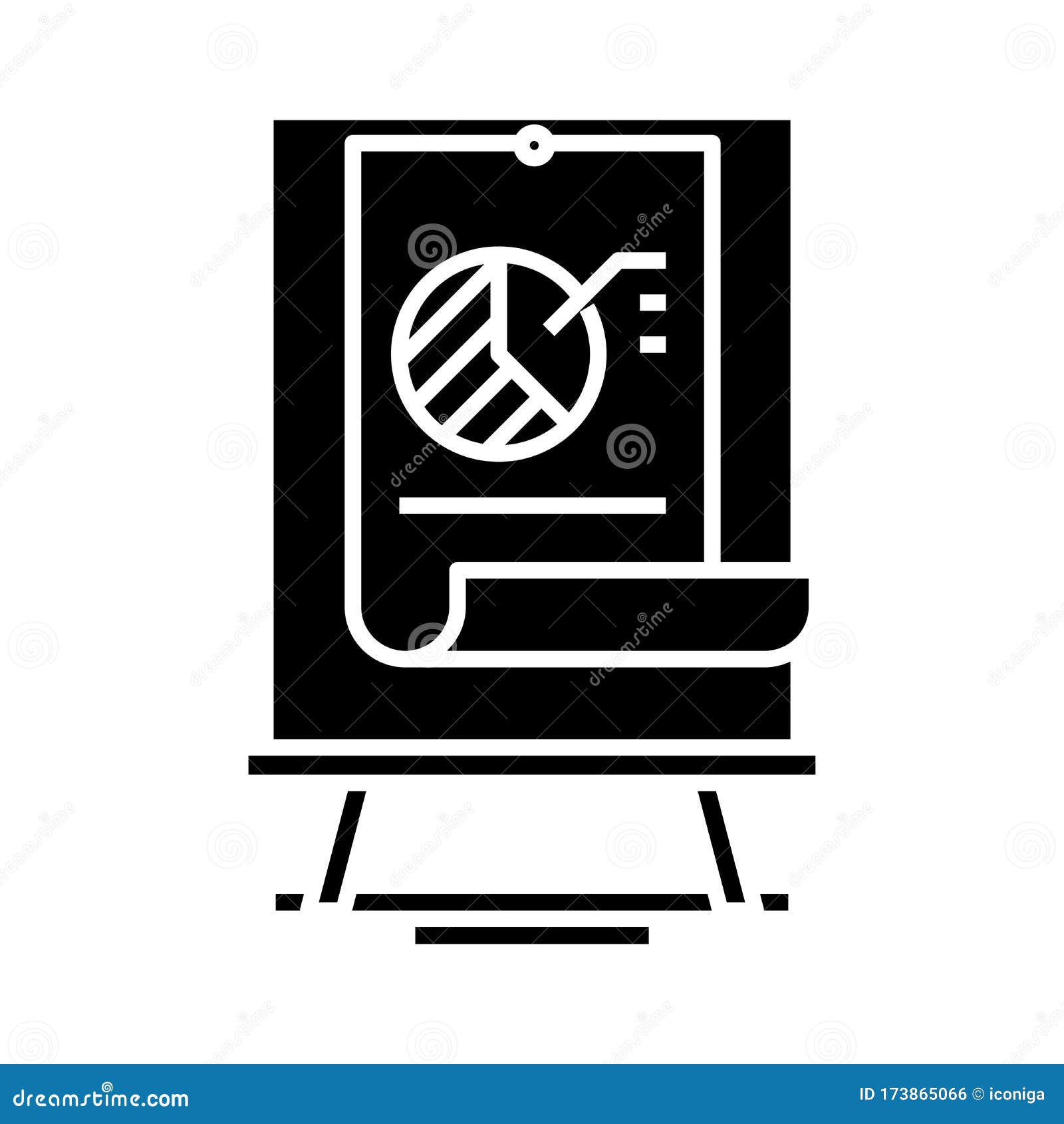 Chart Data Black Icon, Concept Illustration, Vector Flat Symbol, Glyph ...