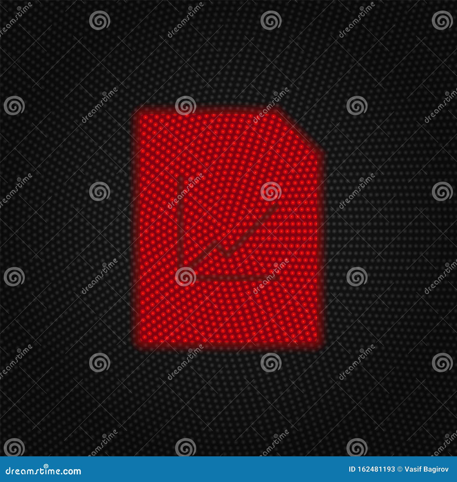 Chart, Data, File Vector Light Red Color Retro Style Vector Icon Stock ...
