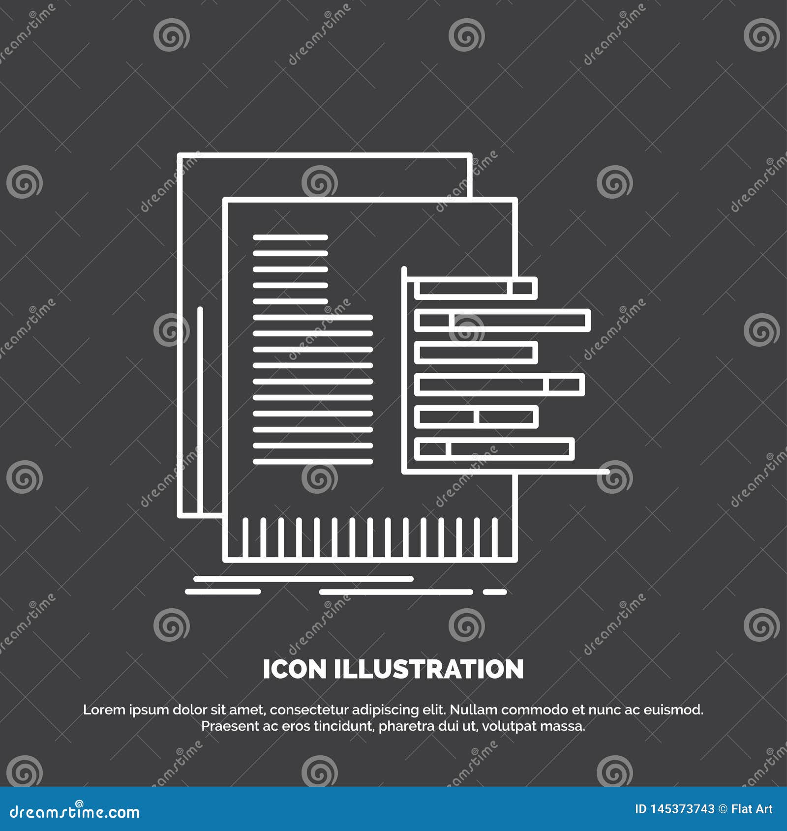 Chart Data Graph Reports Valuation Icon Line Vector Symbol For Ui And Ux Website Or Mobile