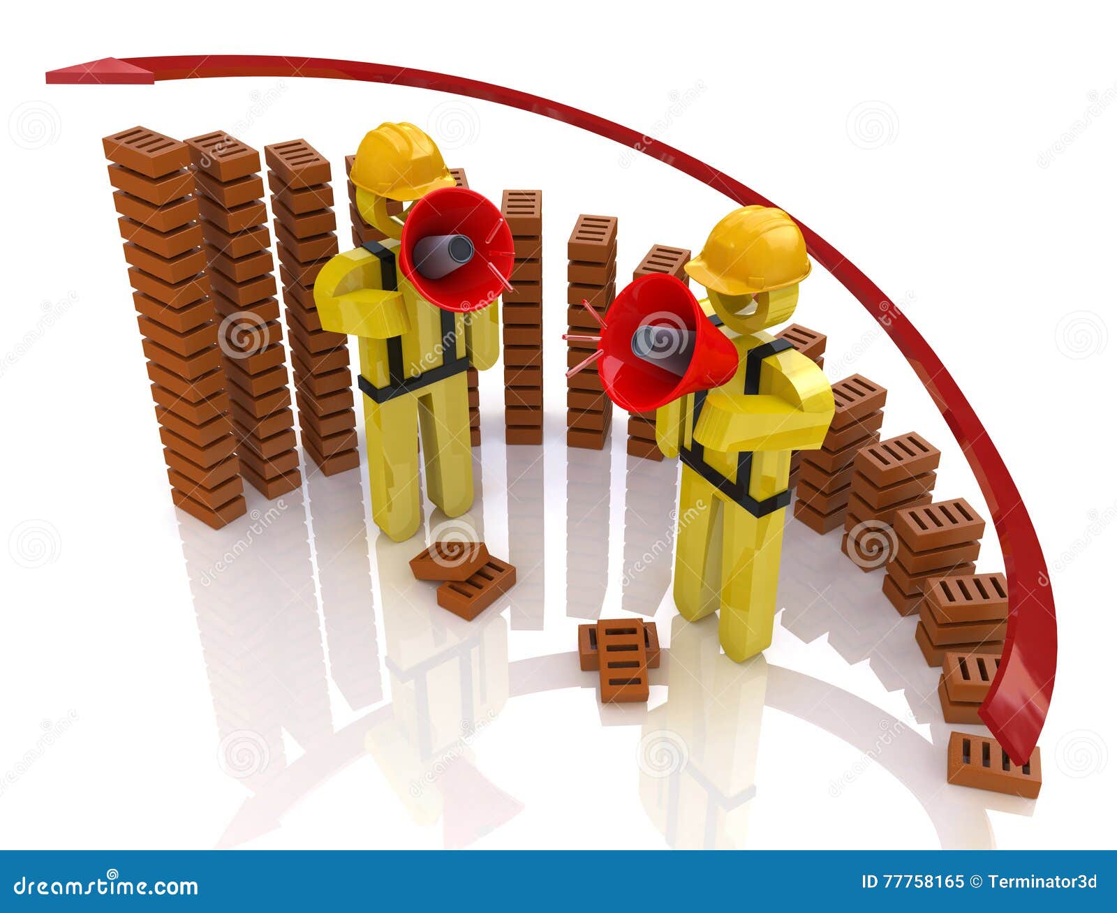 Chart Development of Construction Industry - Construction Concept Stock ...