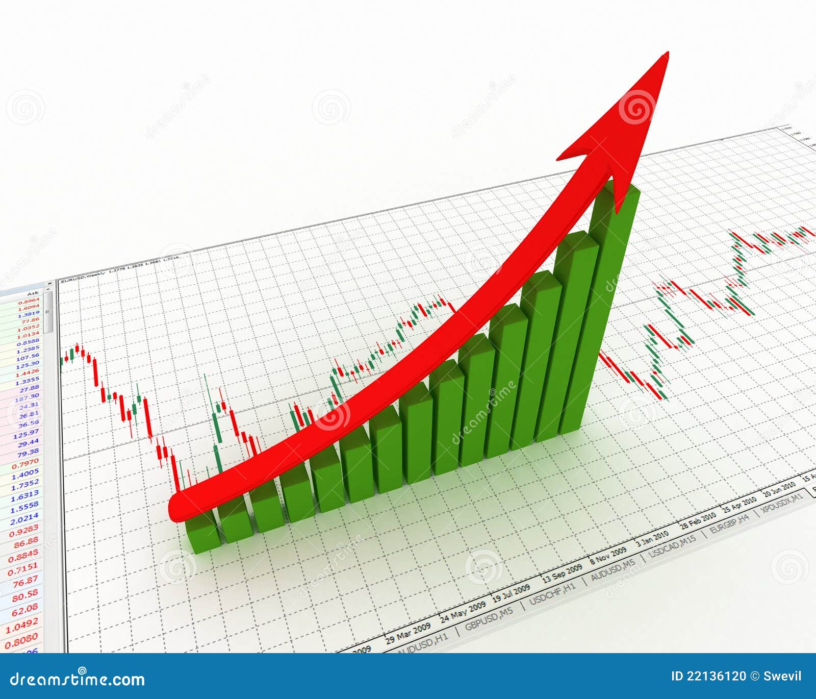 Chart, diagram stock illustration. Illustration of increase - 22136120