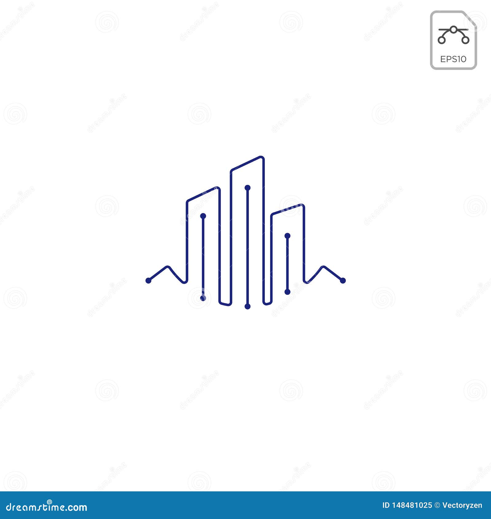 Chart Diagram Logo Design Vector Icon Element Isolated Stock Vector ...