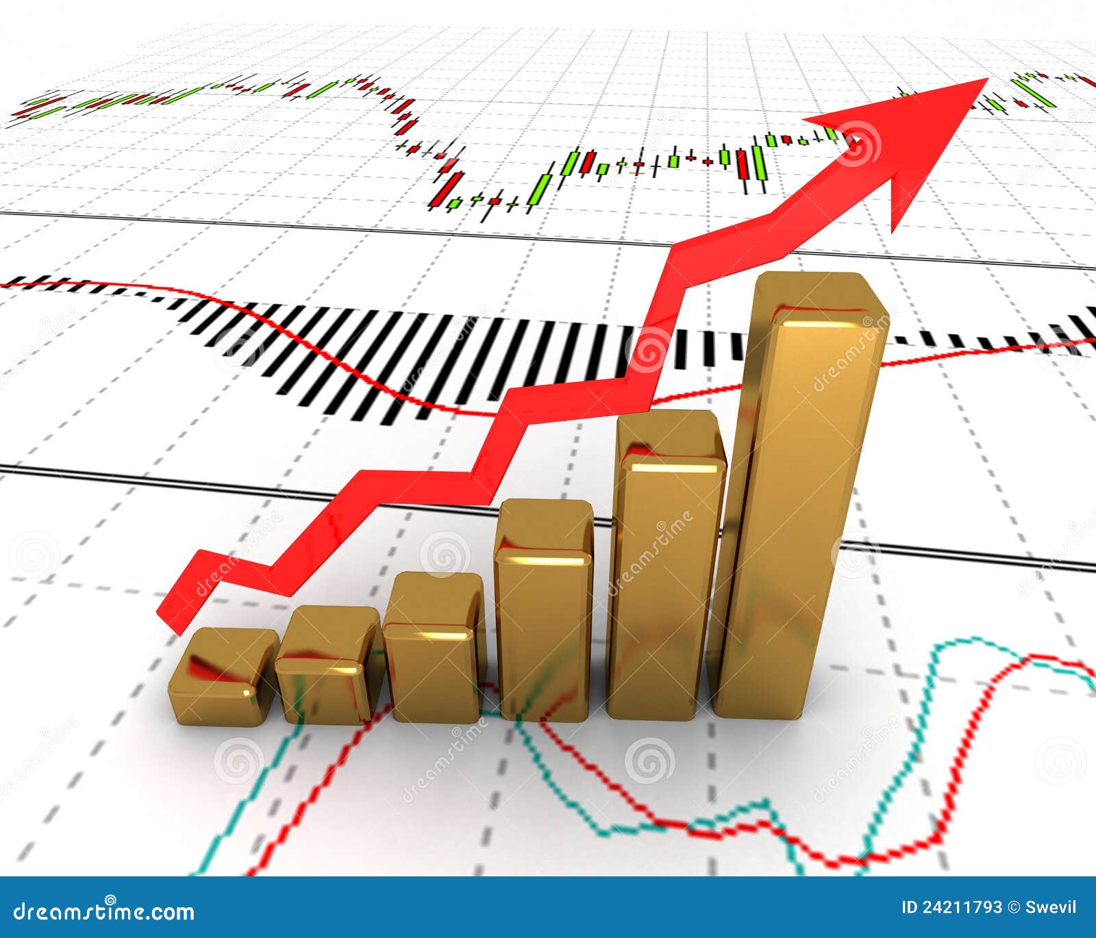 Chart, Diagram. Model of Price Movement Stock Illustration ...