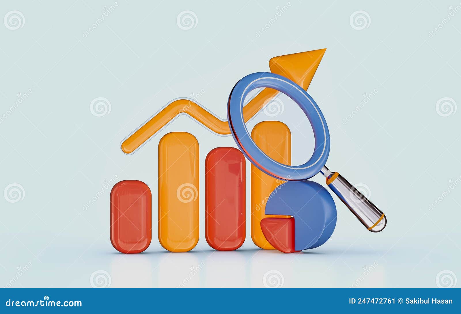 Chart Diagram Up Arrow Increase Pi Chart Data Analyze Find Stock ...
