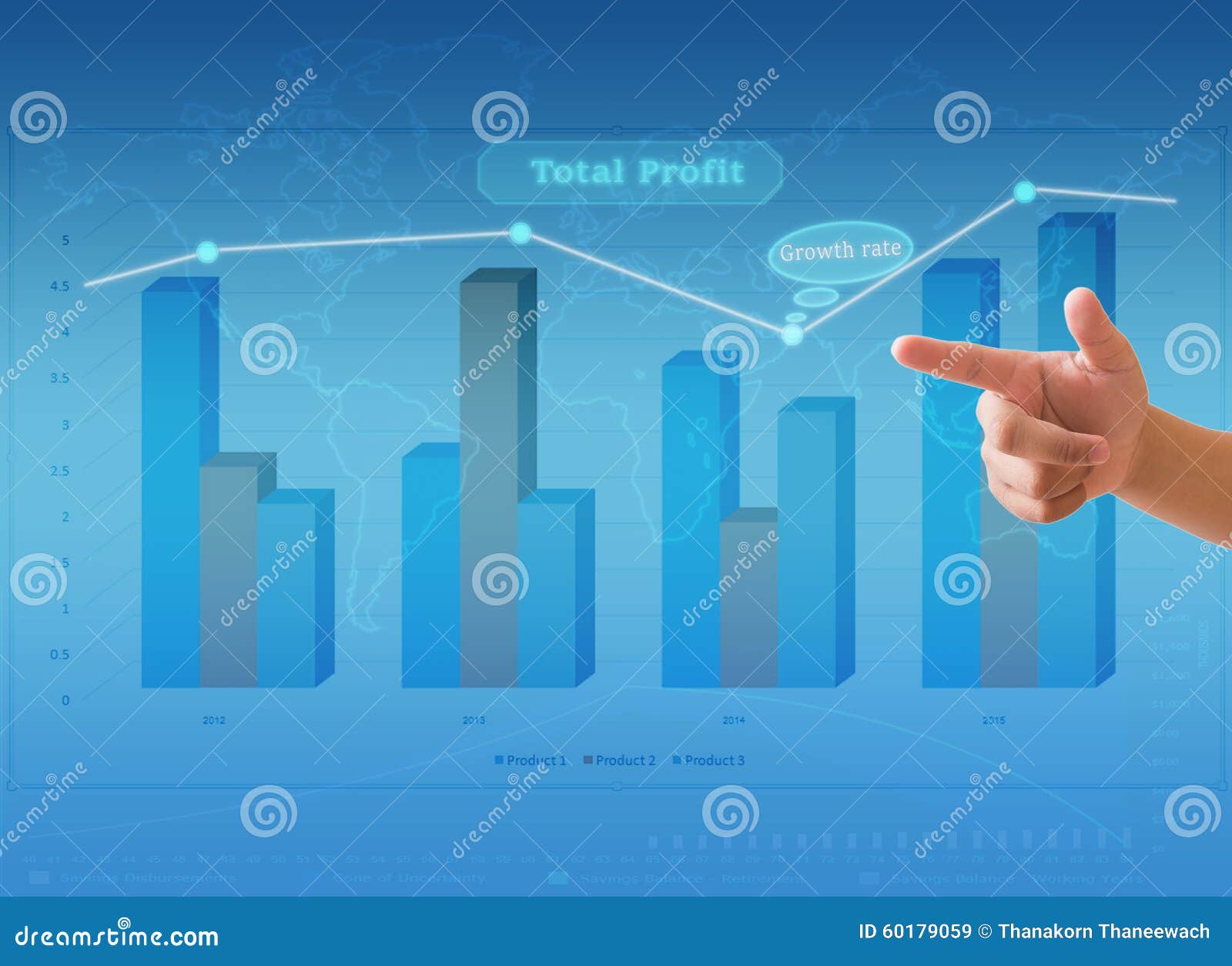 Chart Diagrams and Business with Financial Symbols Stock Illustration ...