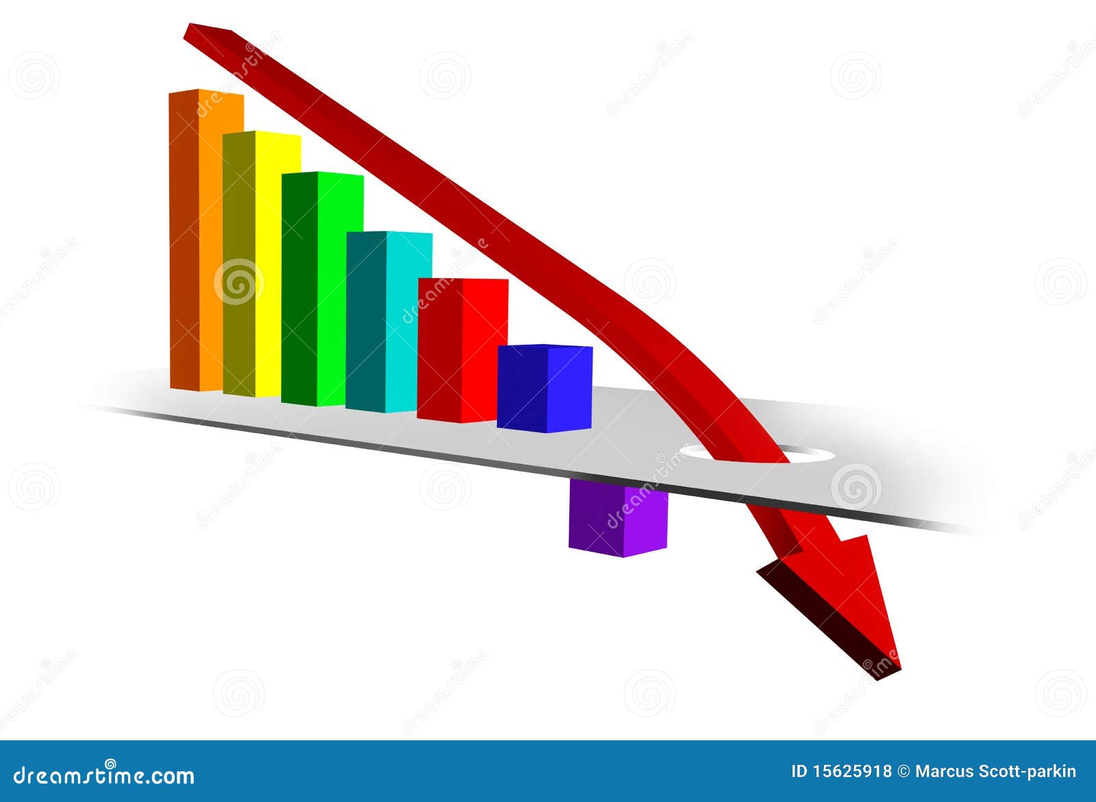 Chart with Downward Trend stock illustration. Illustration of decline ...