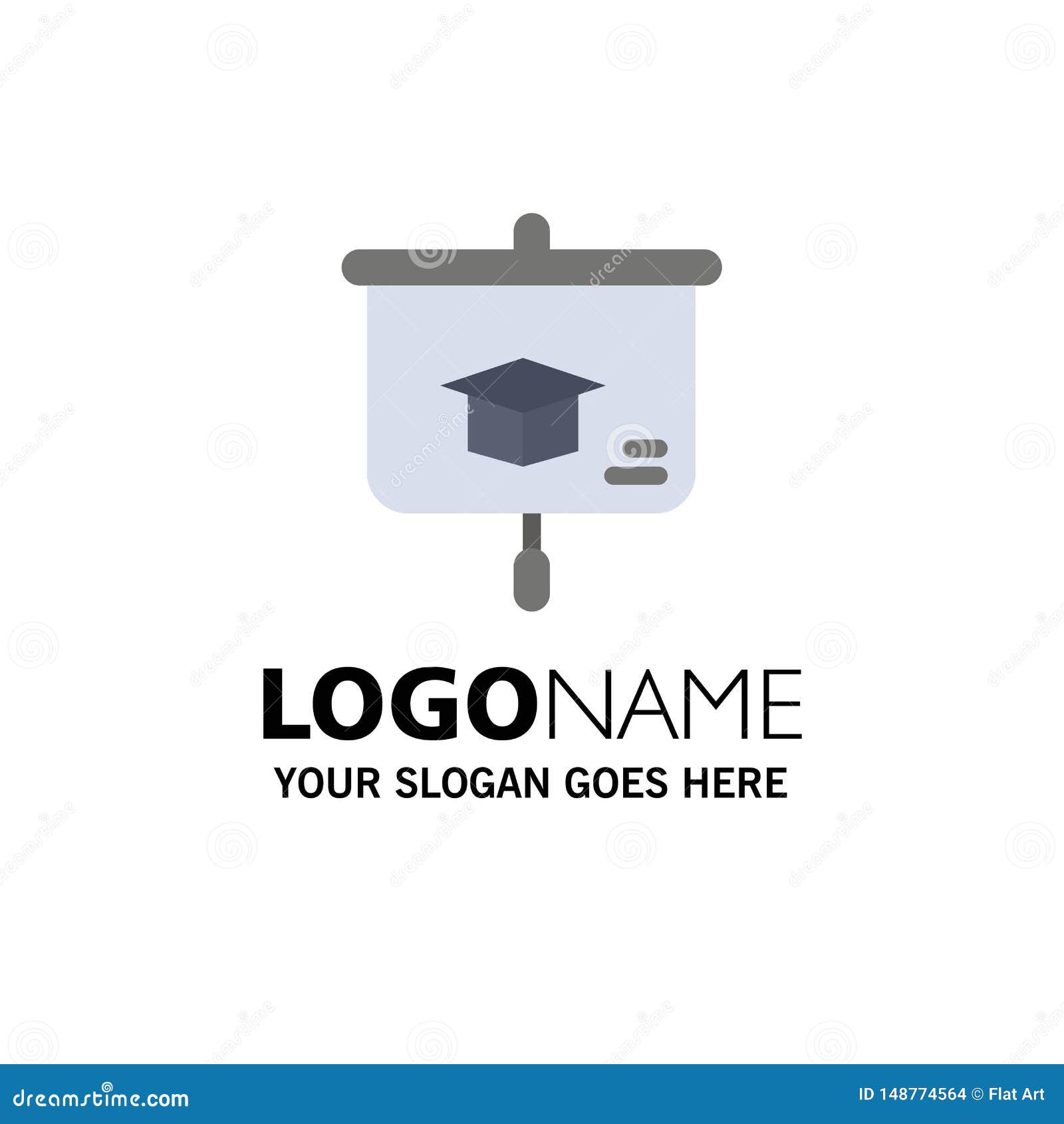 Chart, Education, Presentation, School Business Logo Template. Flat ...