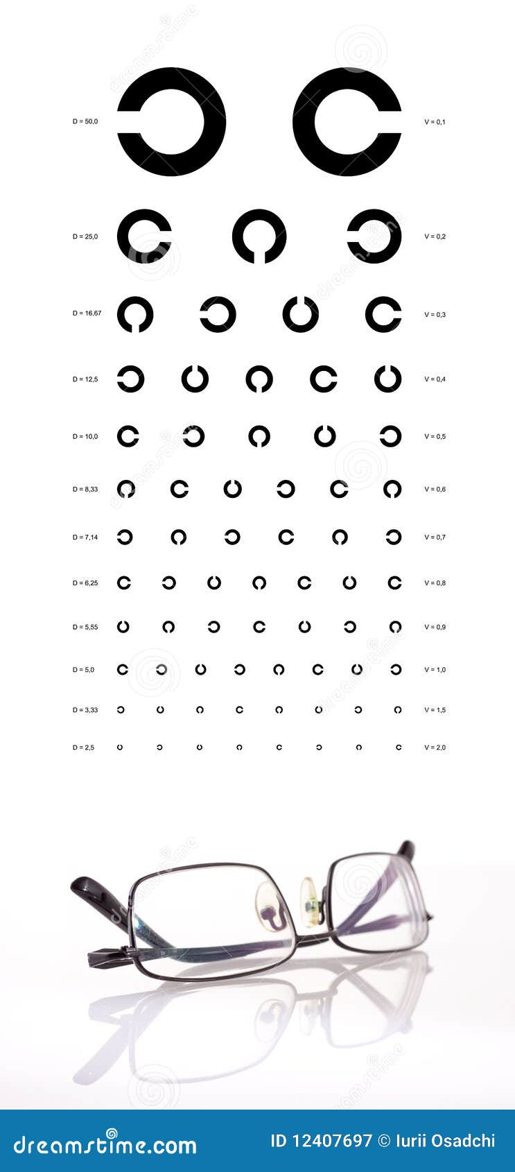 Eye Chart With Eyeglasses Stock Photography | CartoonDealer.com #18401504