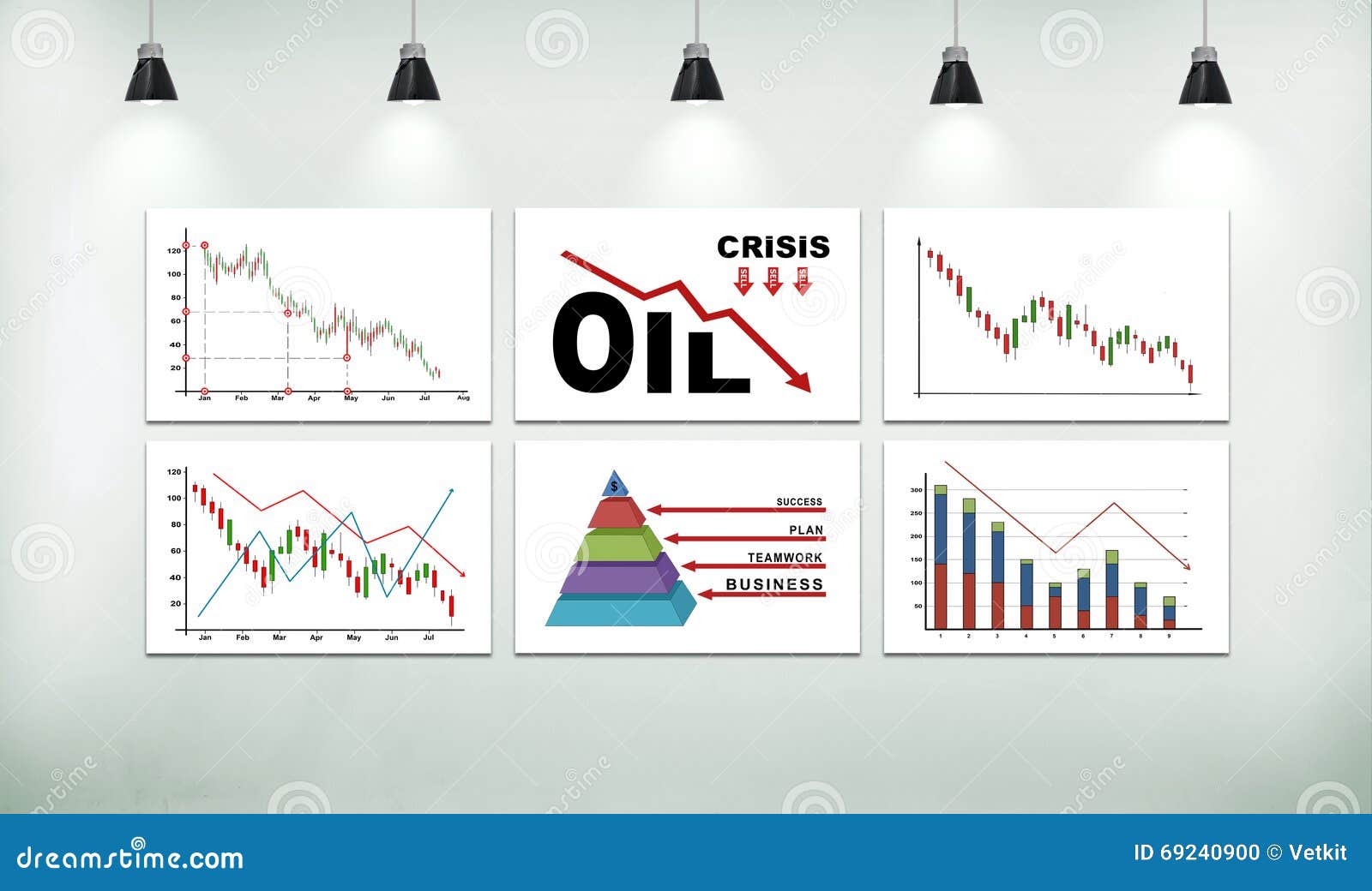 Chart of Falling Oil Prices Stock Illustration - Illustration of ...