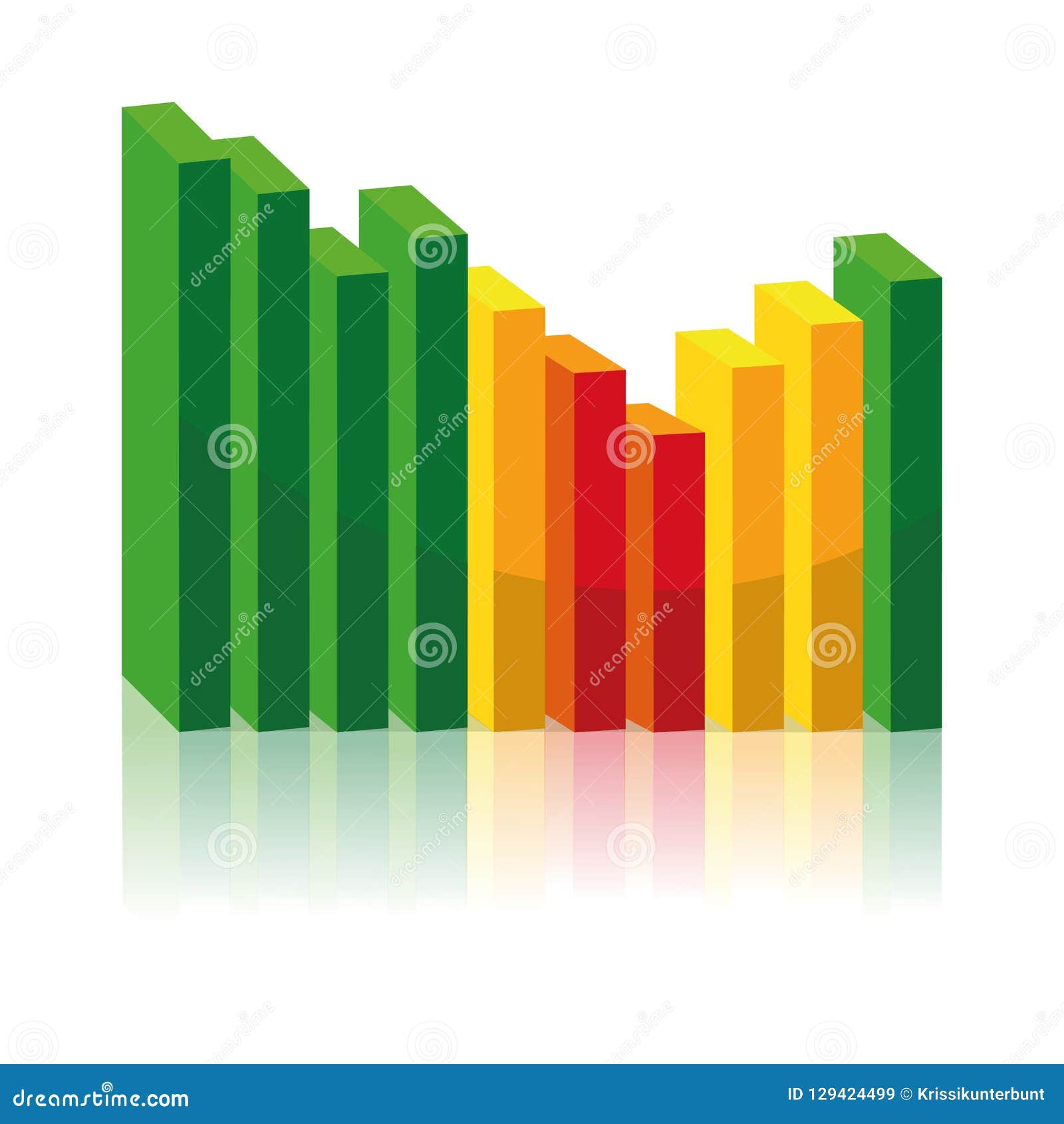 Chart Falling and Rising Business Concept Stock Vector - Illustration ...