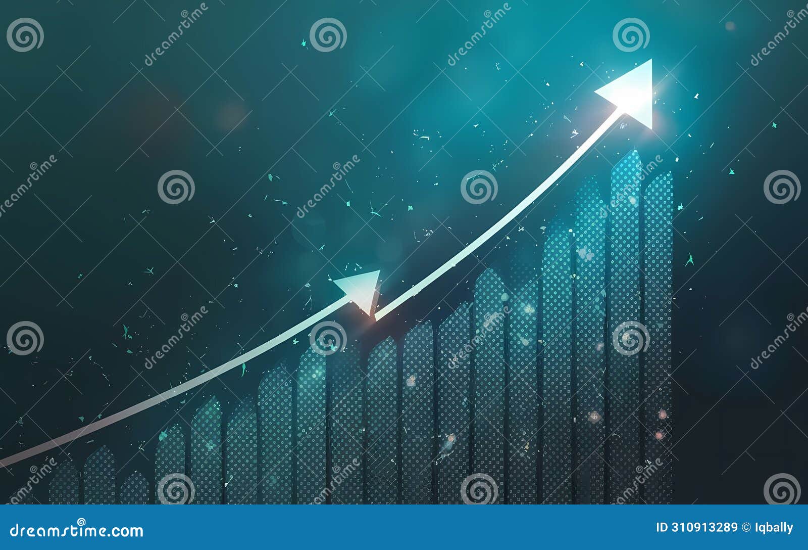 A Modern Illustration of a Rising Business Graph Chart, with a ...