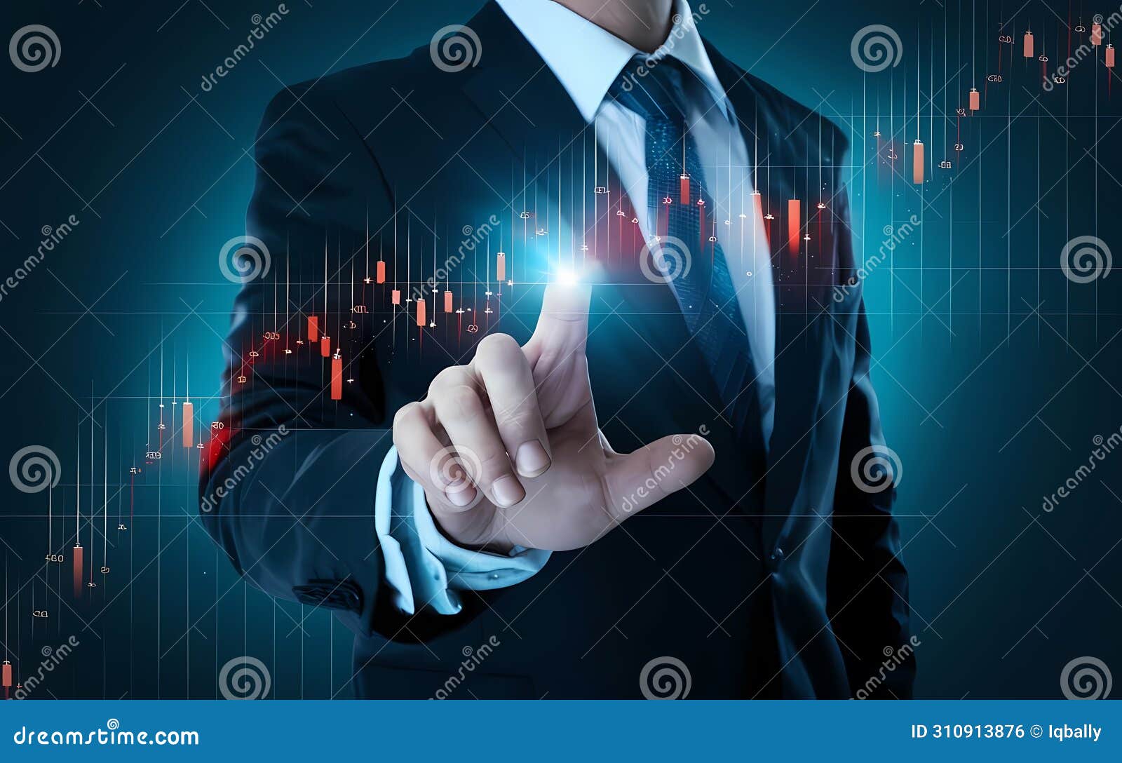 A Modern Illustration of a Rising Business Graph Chart, with a ...