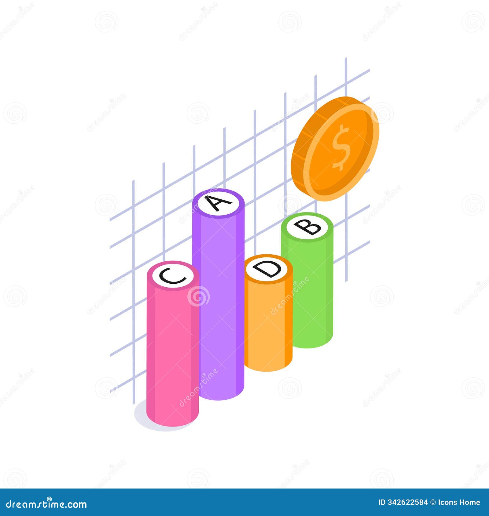 A Chart Featuring Line and Bar Graphs Tracking Upward Trends Stock ...