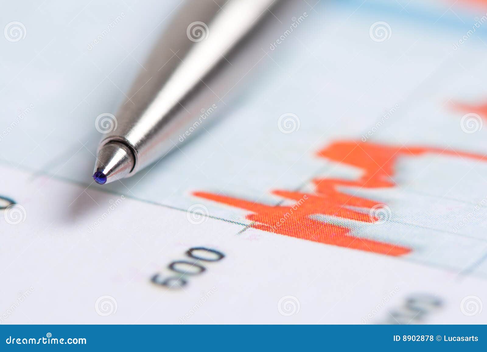 Chart finance stock photo. Image of ballpoint, diagram - 8902878