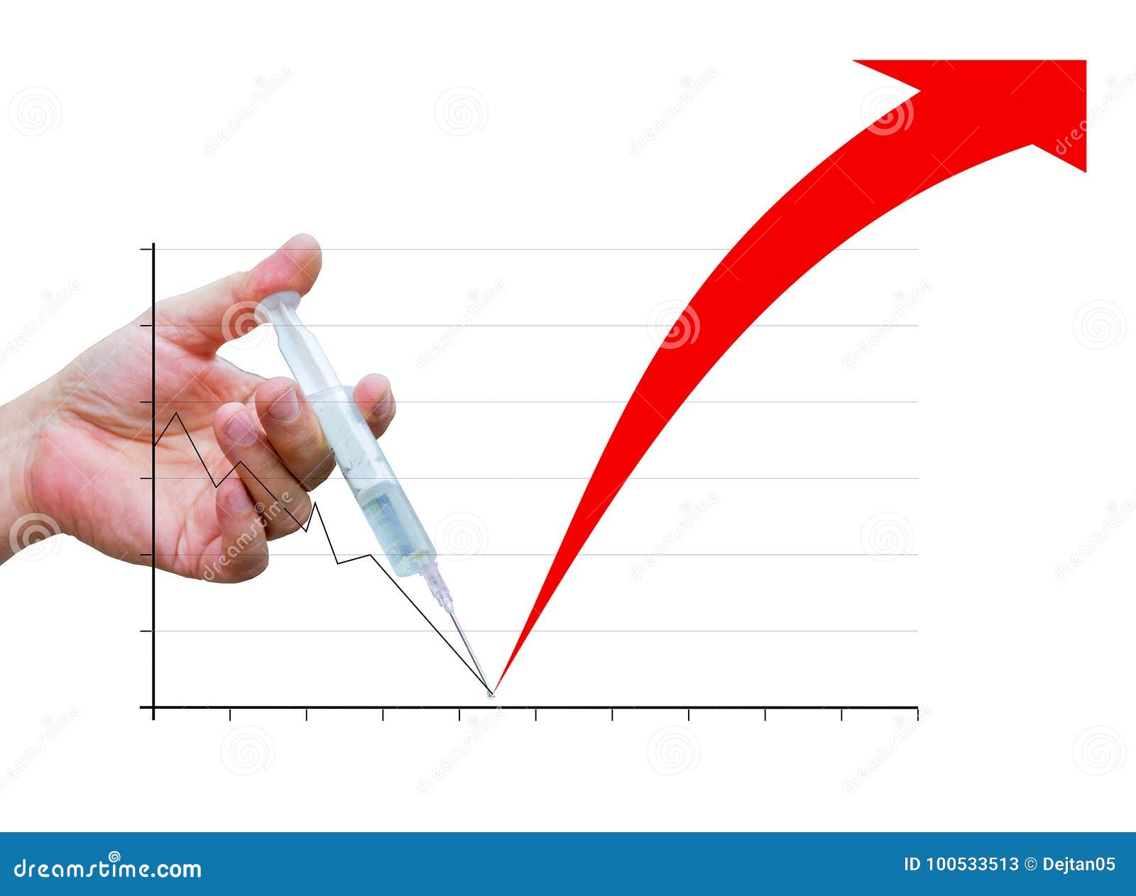 Chart of Financial Injection Stock Image - Image of investment ...