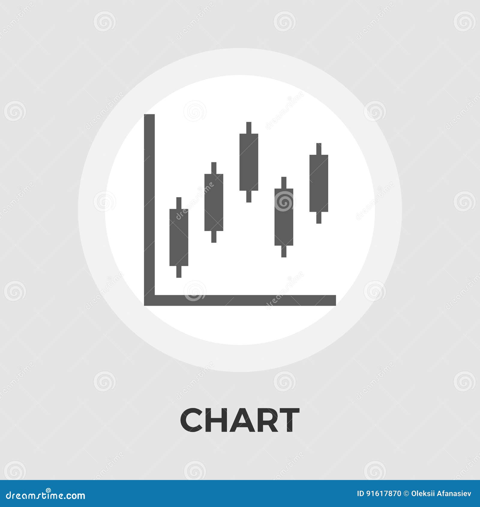 Chart Flat Icon stock vector. Illustration of diagram - 91617870