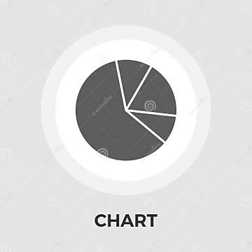 Chart flat single icon. stock vector. Illustration of profit - 90675137