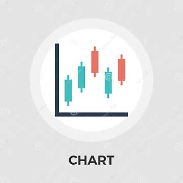 Chart flat single icon. stock vector. Illustration of making - 96778775