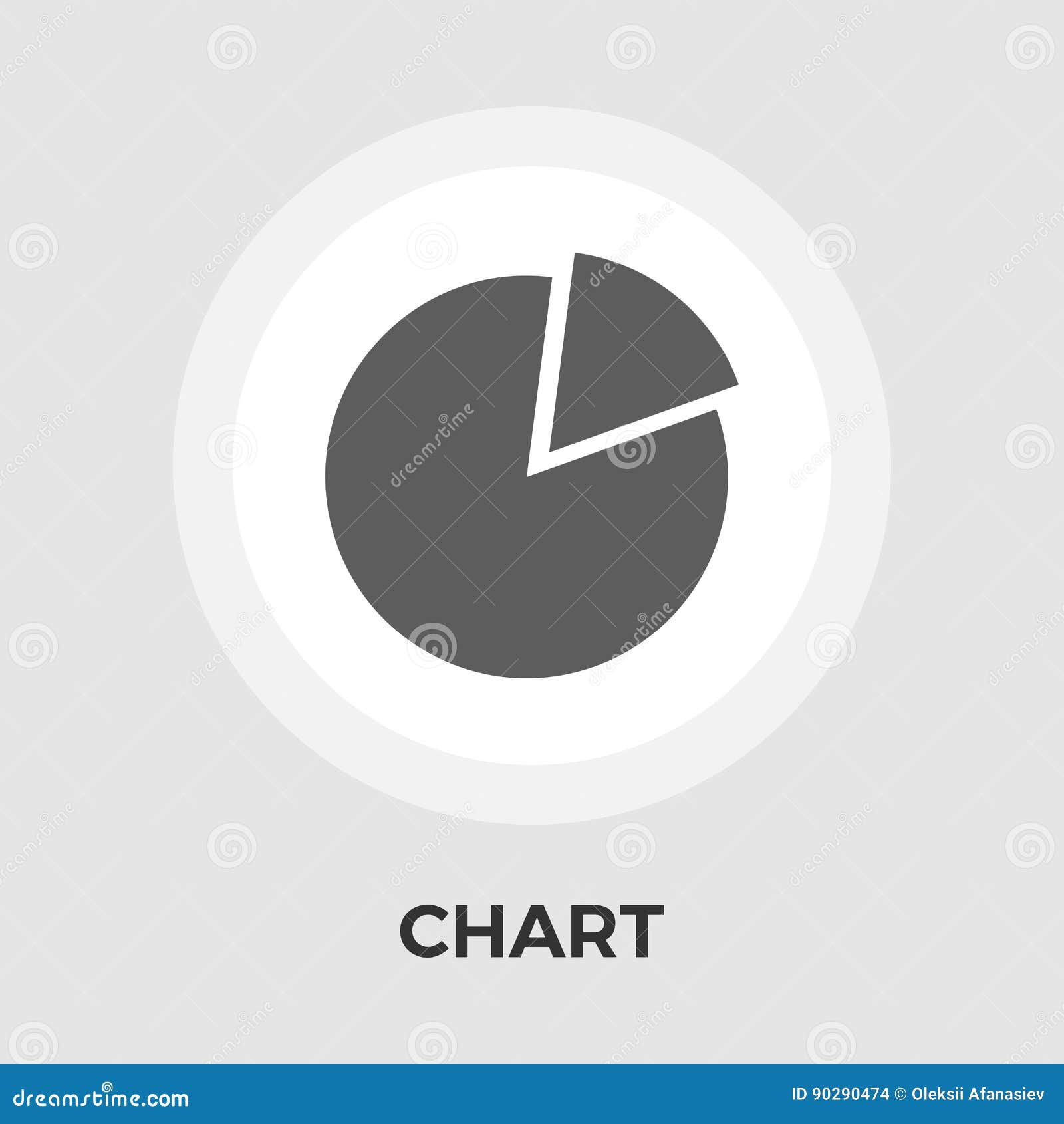 Chart flat single icon. stock vector. Illustration of data - 90290474