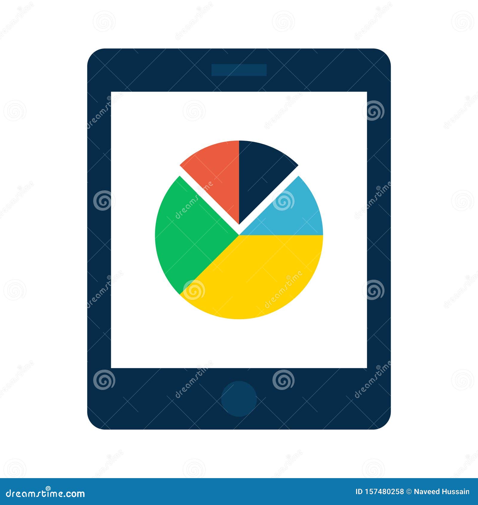 Chart flat vector icon stock vector. Illustration of electronic - 157480258