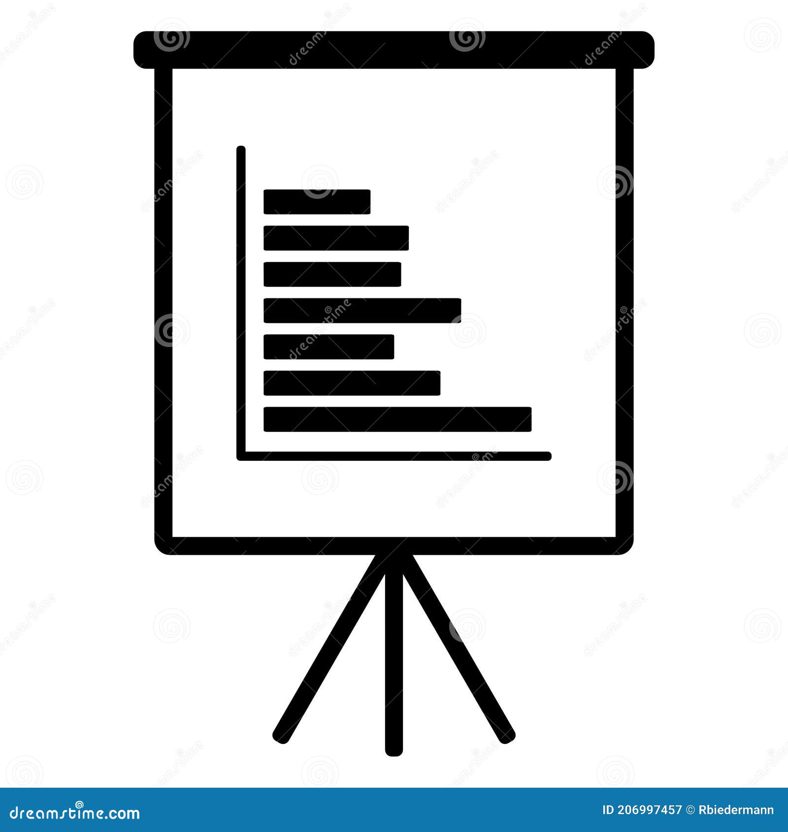 Chart and flipchart stock vector. Illustration of graphic - 206997457