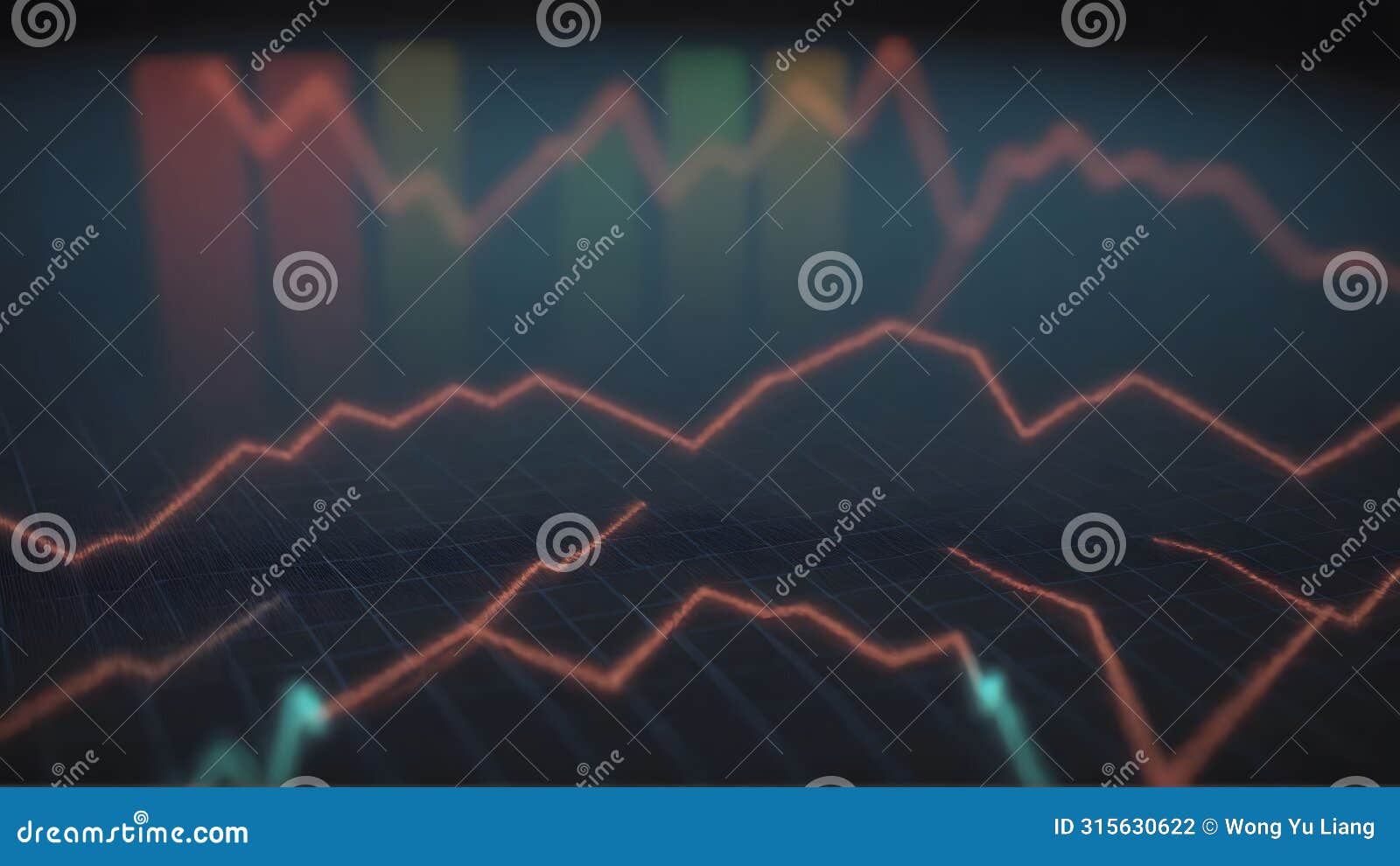 Chart Futuristic Growth Pattern , Trading Stocks AI Generated Stock ...