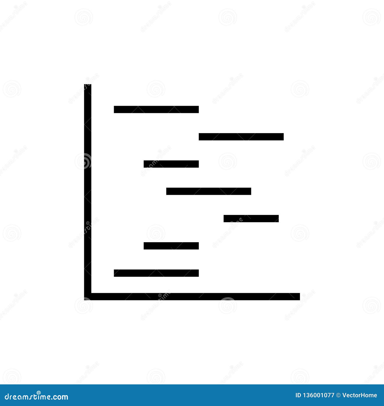 Chart Gantt Icon, Vector Illustration Stock Vector - Illustration of ...