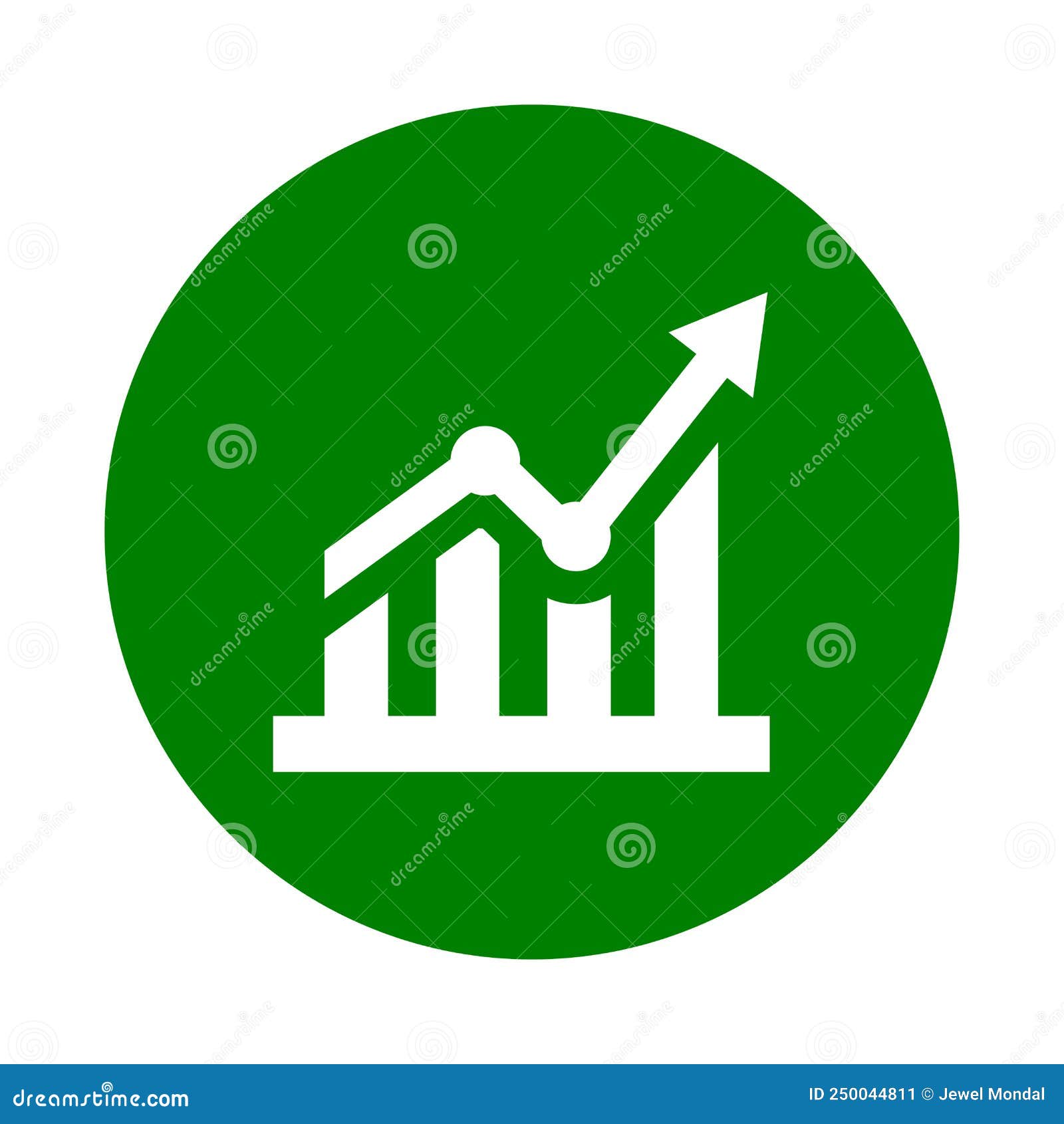 Chart, Graph, Analytics Icon. Green Vector Design Stock Illustration ...