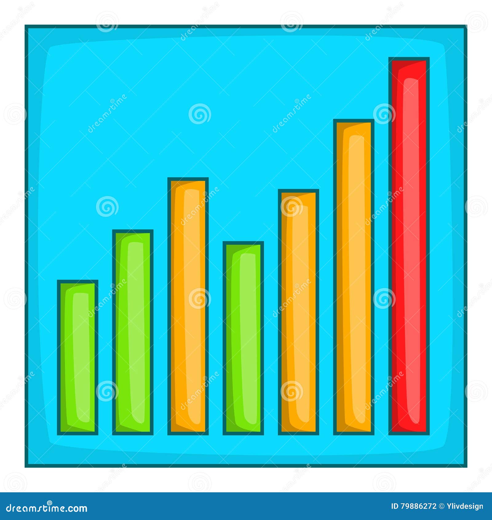 Chart Graph Icon, Cartoon Style Stock Vector - Illustration of diagram ...