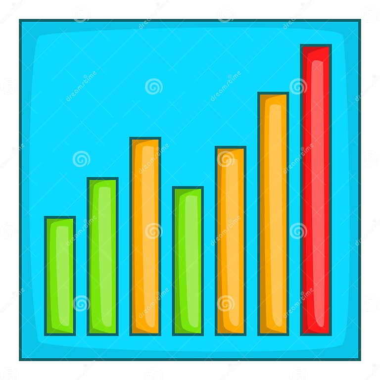Chart Graph Icon, Cartoon Style Stock Vector - Illustration of diagram ...