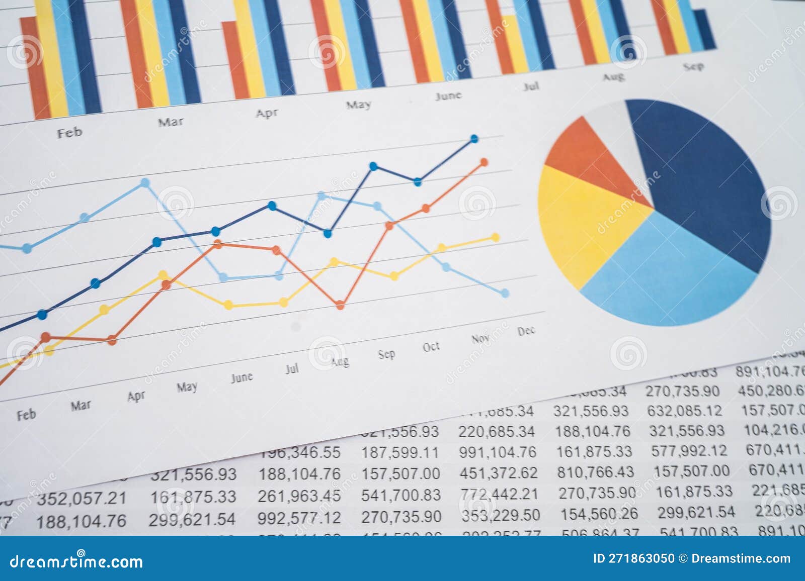 Chart or Graph Paper. Financial, Account, Statistics and Business Data ...