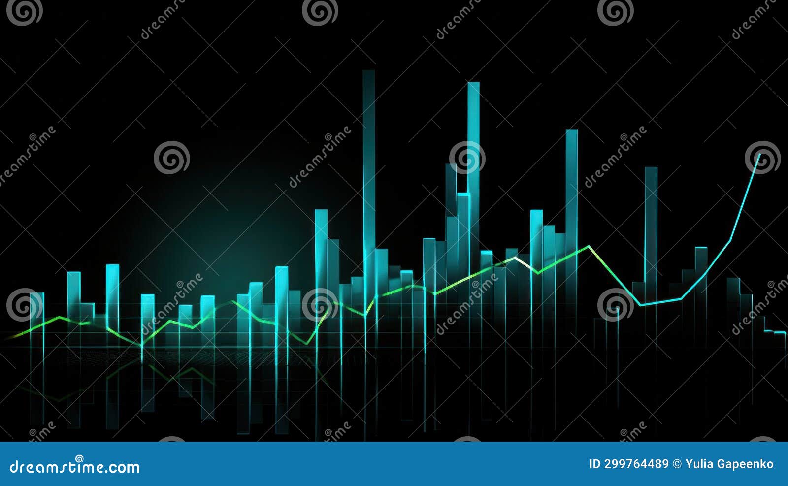 A Chart or Graph Showing a Steady Increase in Profits or Growth Stock ...