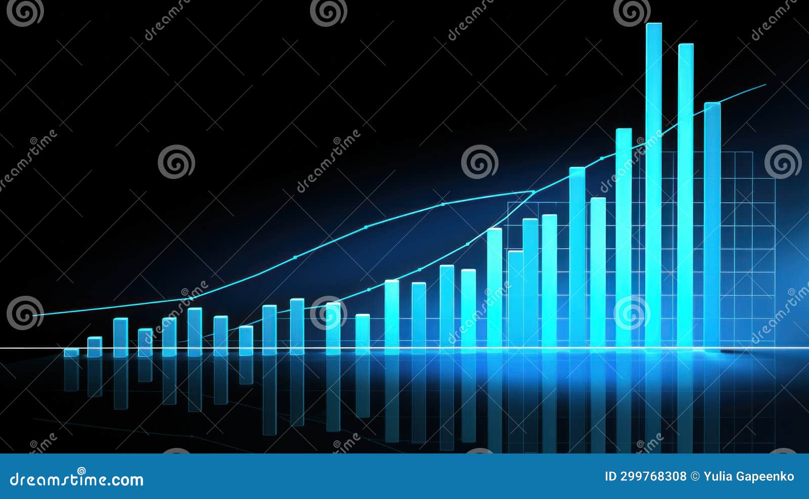 A Chart or Graph Showing a Steady Increase in Profits or Growth Stock ...