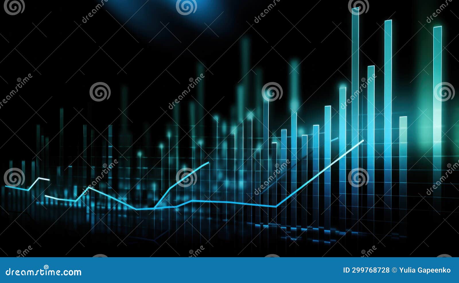 A Chart or Graph Showing a Steady Increase in Profits or Growth Stock ...