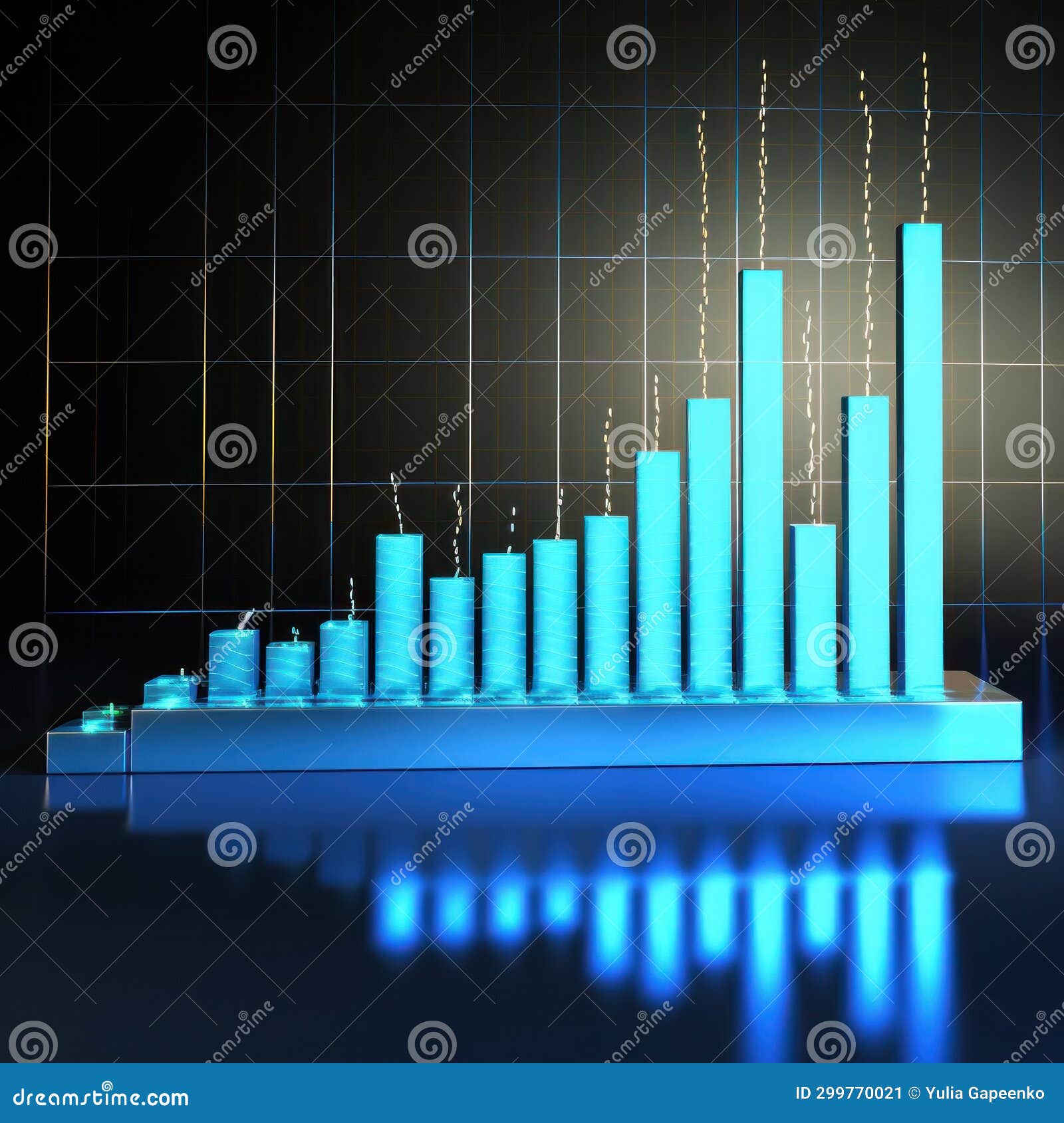 A Chart or Graph Showing a Steady Increase in Profits or Growth Stock ...