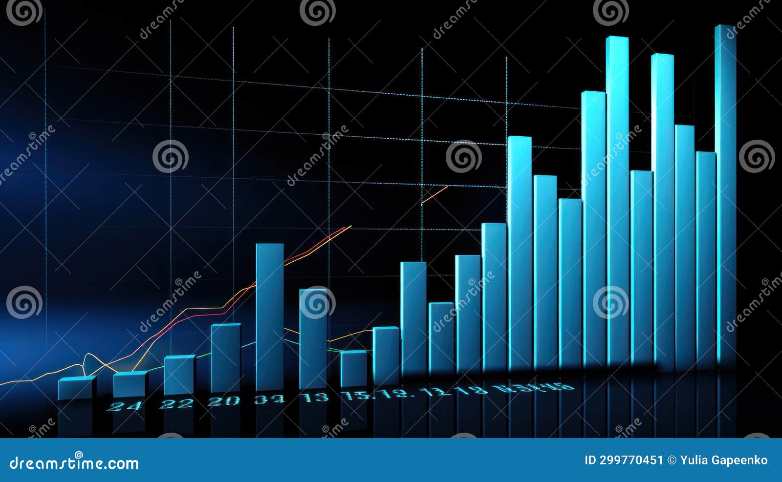 A Chart or Graph Showing a Steady Increase in Profits or Growth Stock ...