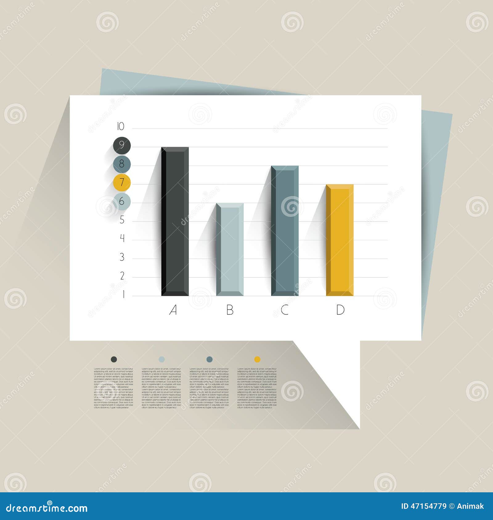 Chart, Graph. Simply Color Editable Stock Vector - Illustration of ...