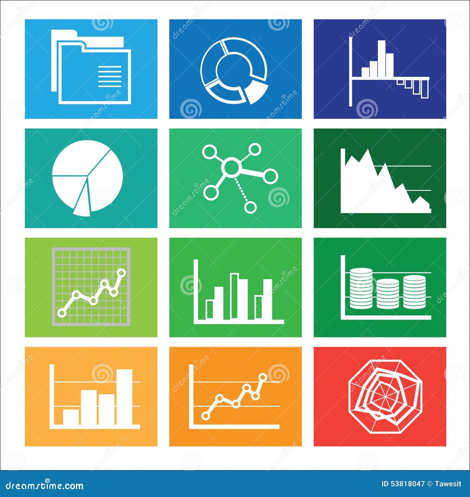 Chart graph windows stock vector. Illustration of collection - 53818047