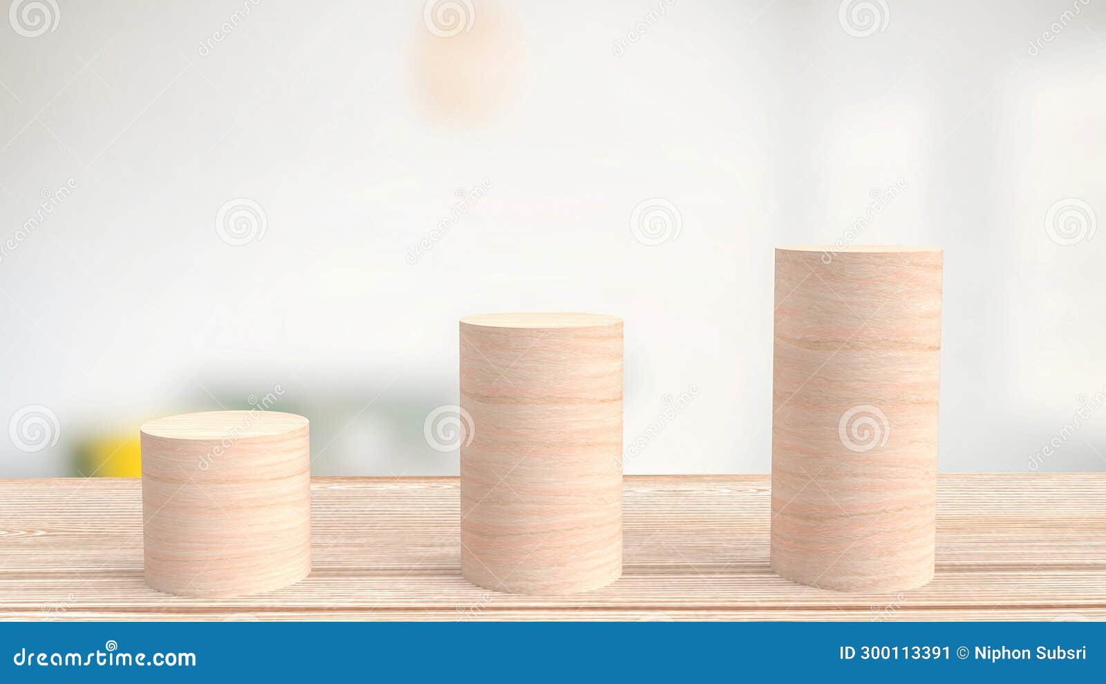 The Wood Chart for Business Concept 3d Rendering Stock Illustration ...