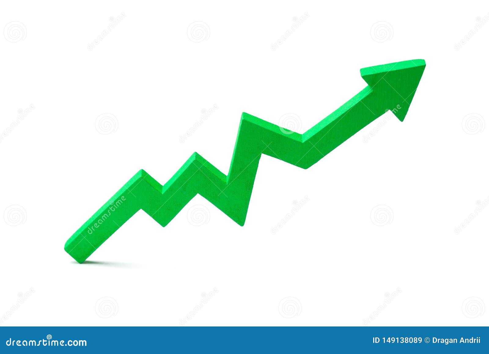 Chart with Green Up Arrow Isolated on White Background. Growth in ... Chart with Green Up Arrow Isolated on White Background. Growth in ...