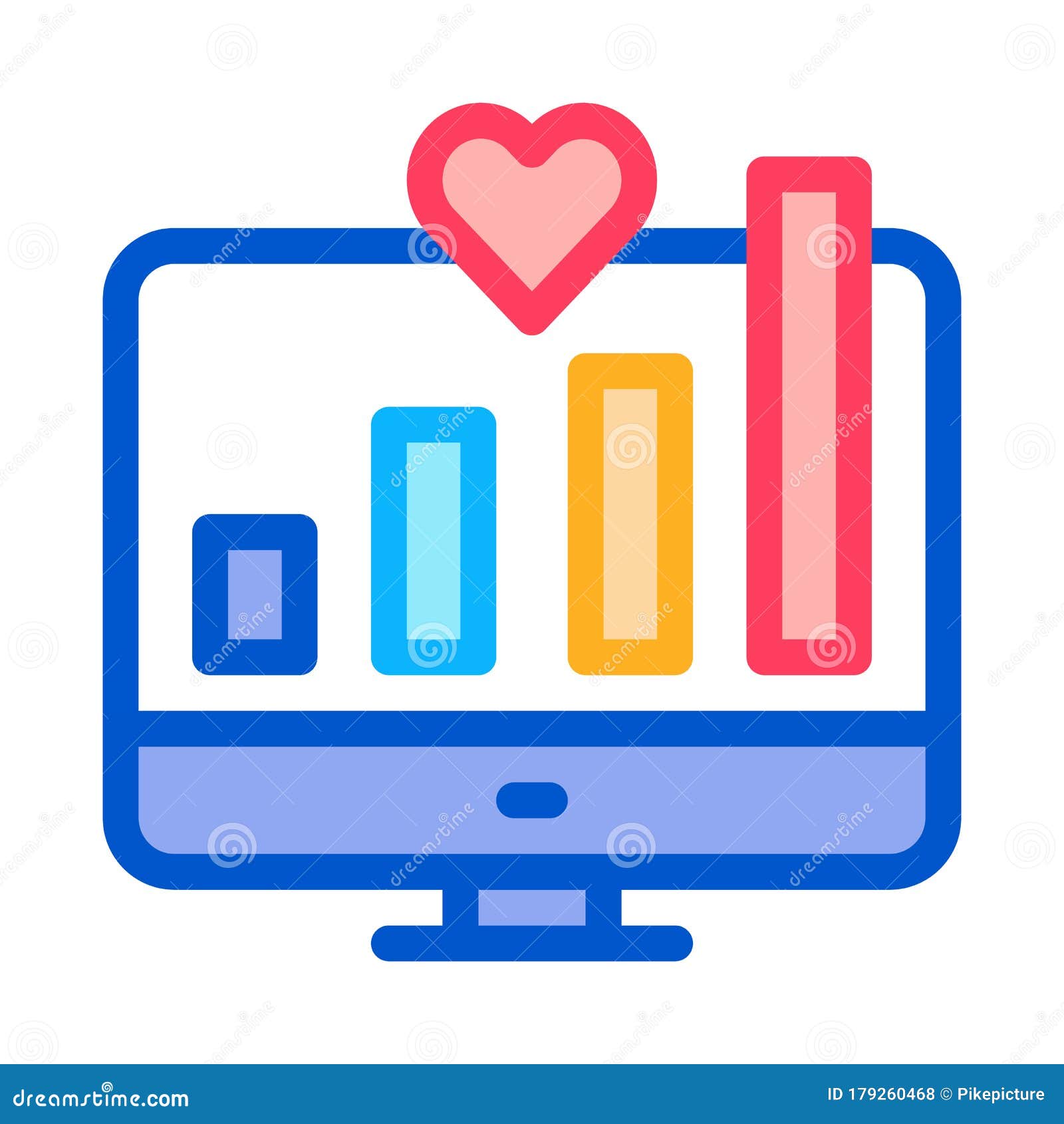 Chart Growth Indicators Icon Vector Outline Illustration Stock Vector ...