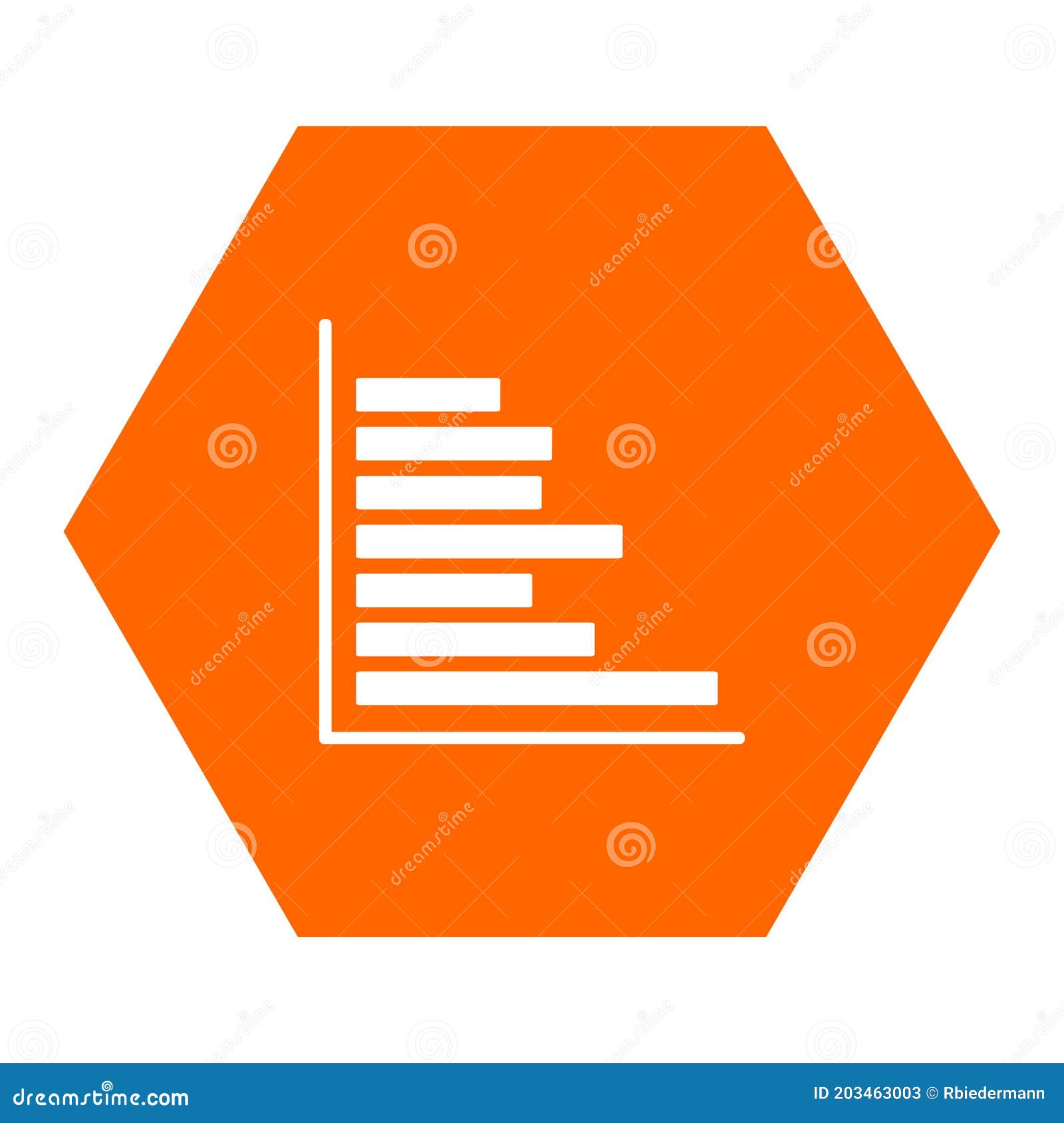 Chart and hexagon stock vector. Illustration of chart - 203463003