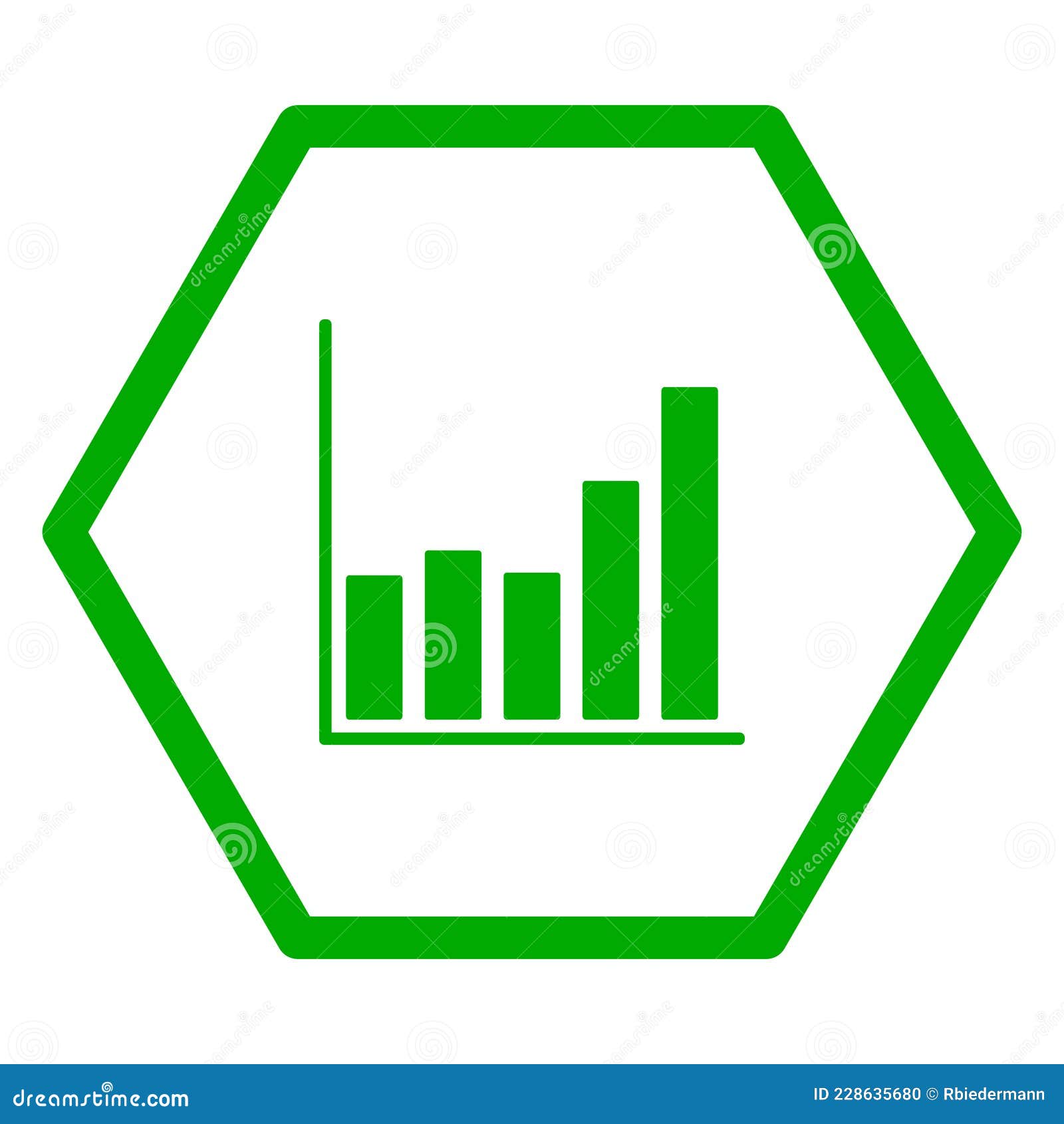 Chart and hexagon stock vector. Illustration of hexagon - 228635680