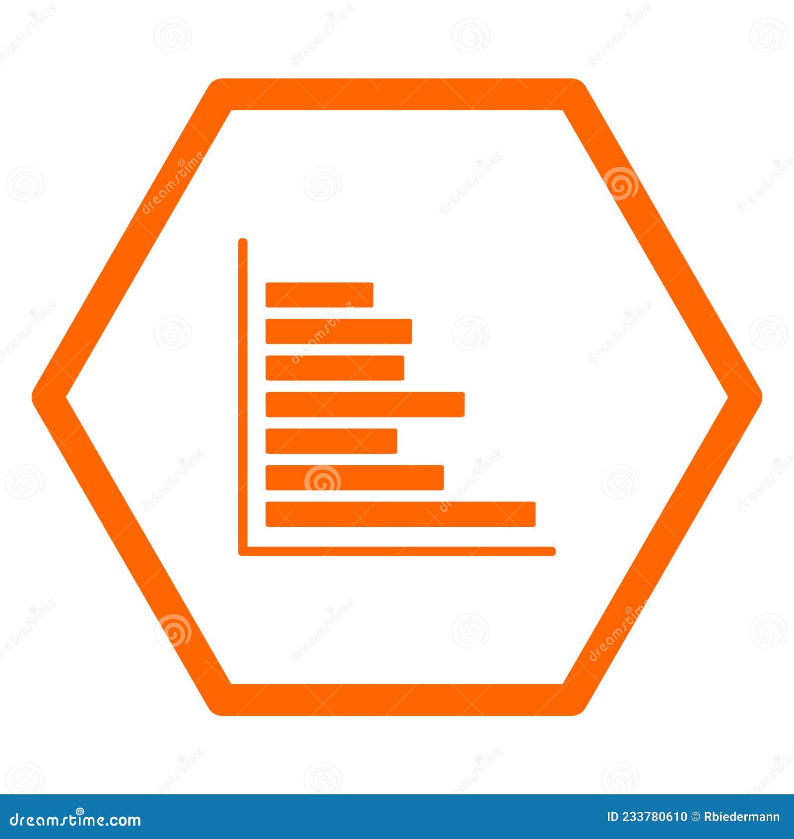 Chart and hexagon stock vector. Illustration of data - 233780610