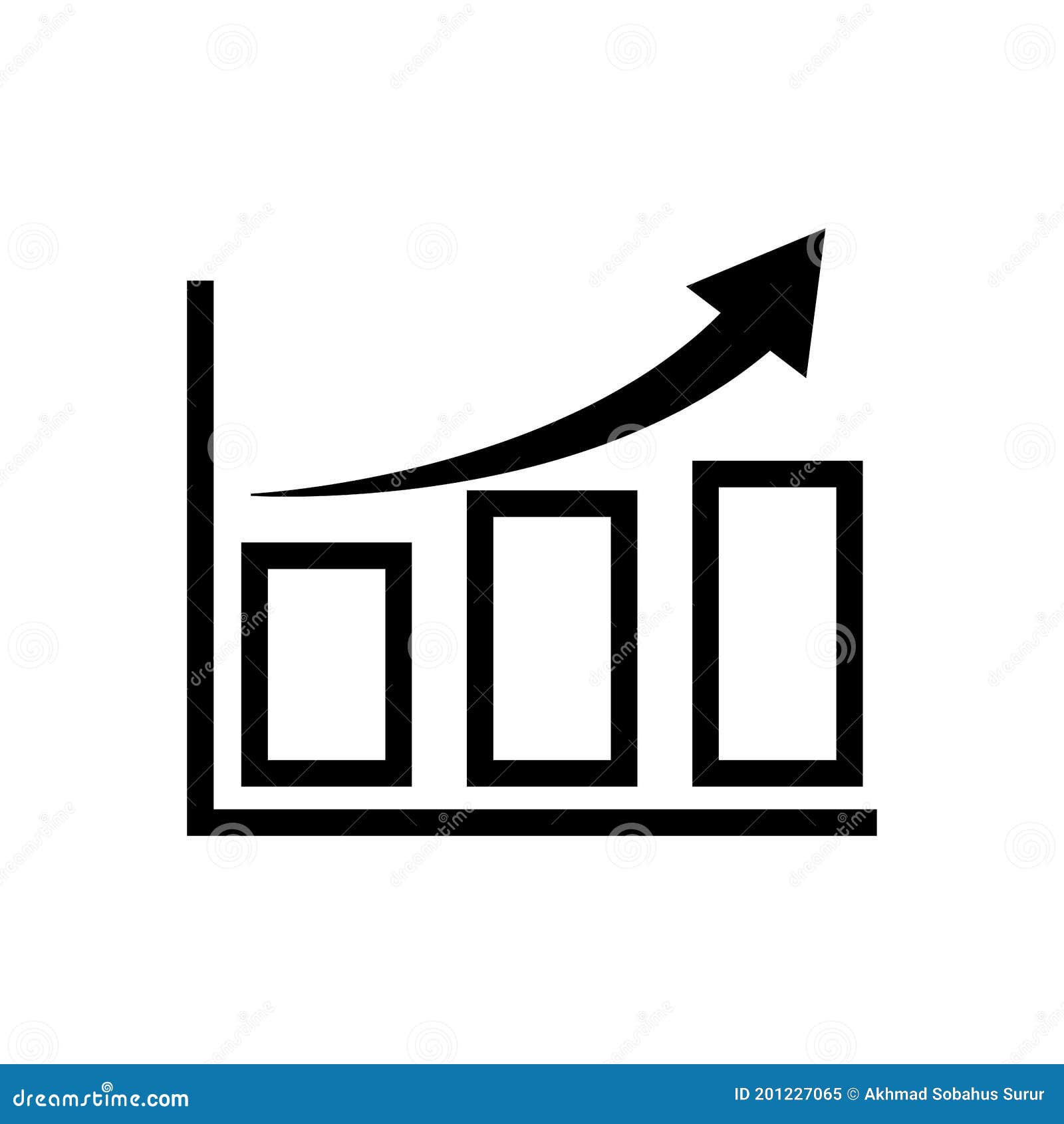 Chart Icon, Arrow Go Up, Bar Graph. Line Style Icon. Business Icon ...