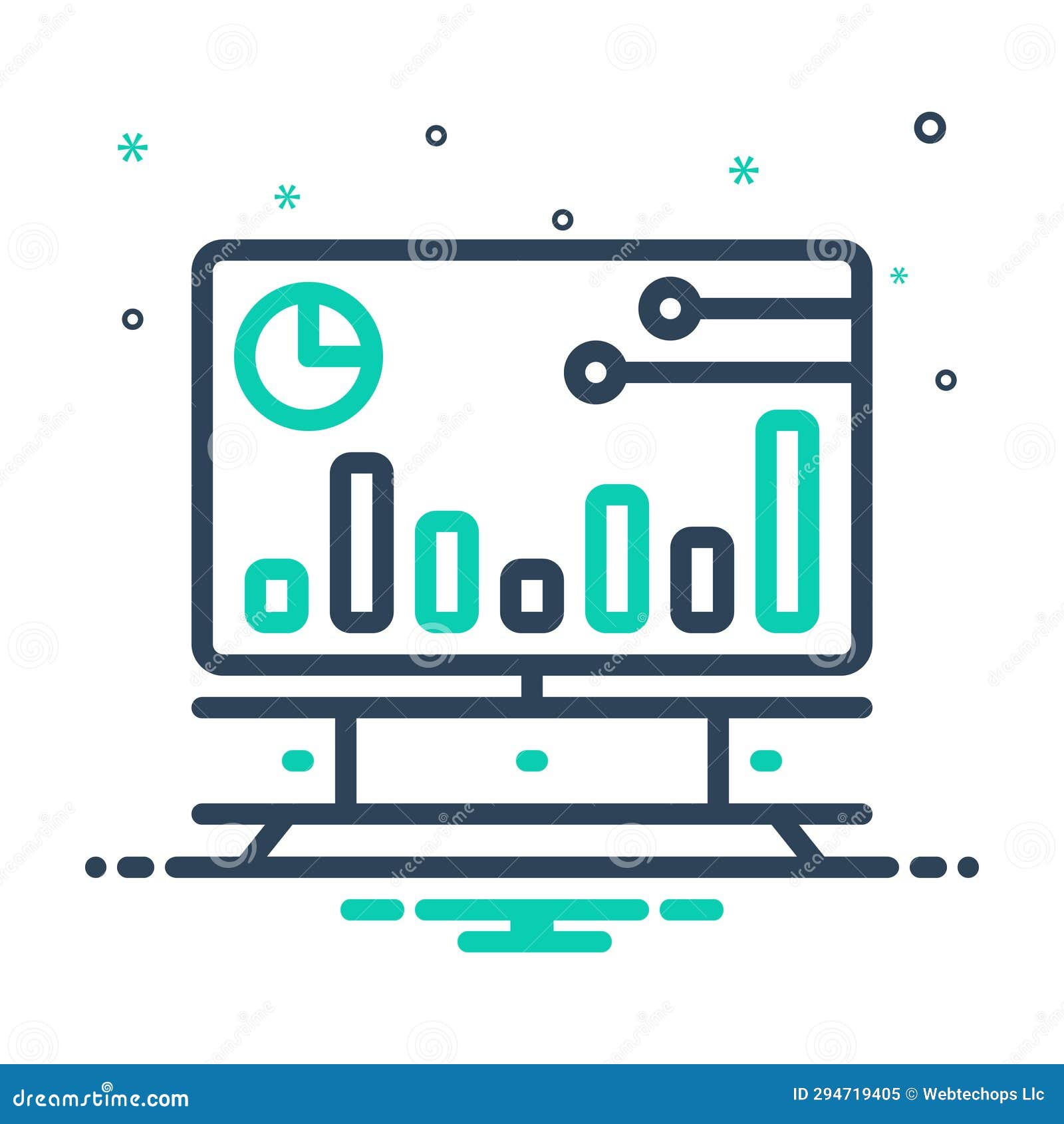 Mix Icon for Chart, Strategy and Diagram Stock Vector - Illustration of ...