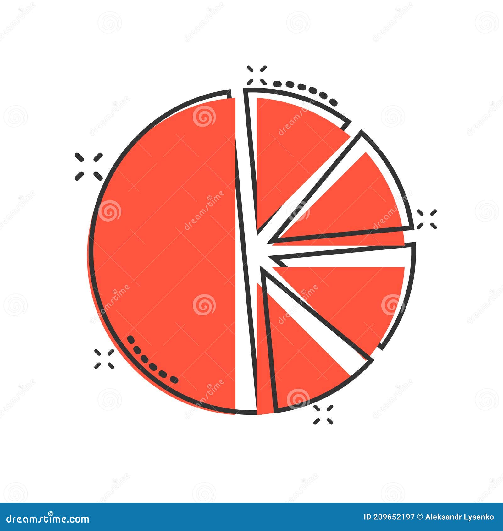 Chart Icon in Comic Style. Diagram Cartoon Vector Illustration on White ...